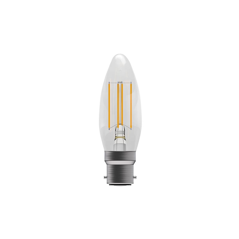 Clear LED Filament Candles 3.3W Bell Lighting | Downlights.co.uk