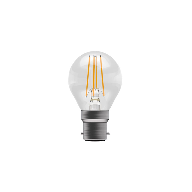 Round Clear LED Filament Bulbs 3.3W Bell Lighting | Downlights.co.uk