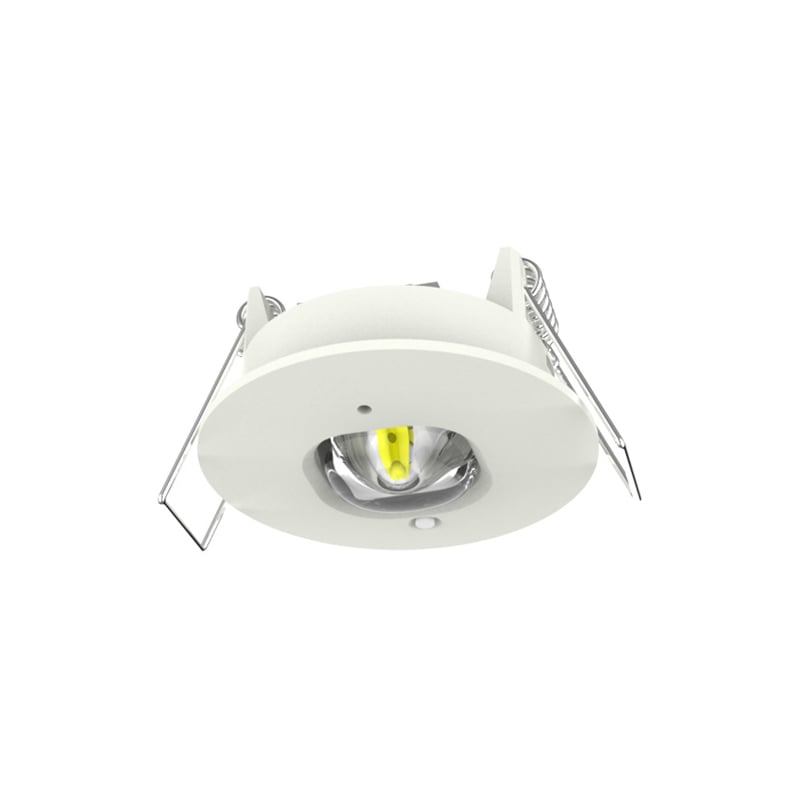 1W Emergency Compact Downlight Non-Maintained 4000K Open Area Self Tes