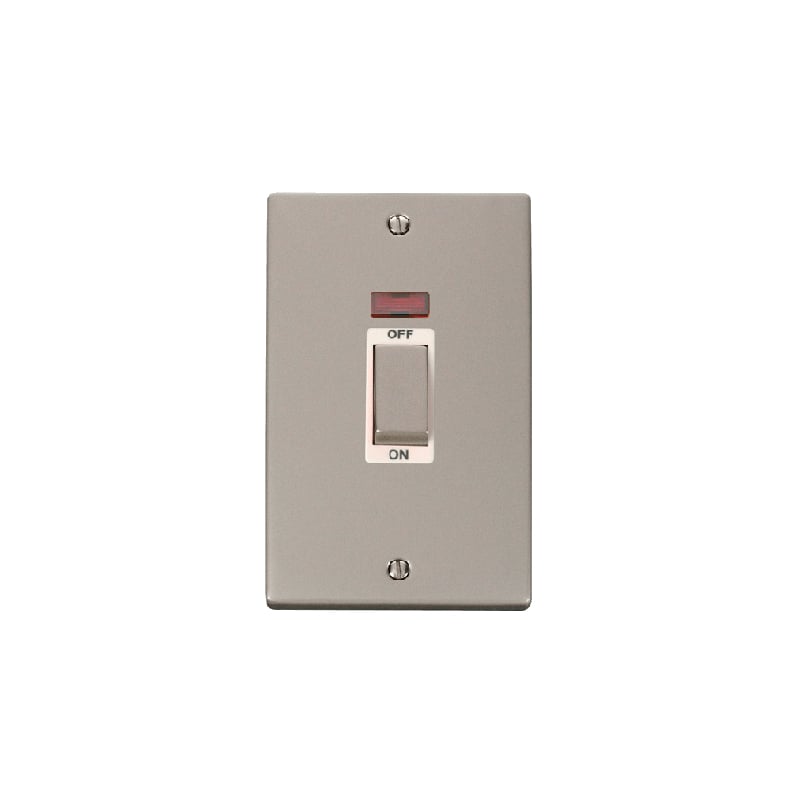 Click Deco 45A Ingot 2 Gang DP Switch With Neon | Downlights.co.uk