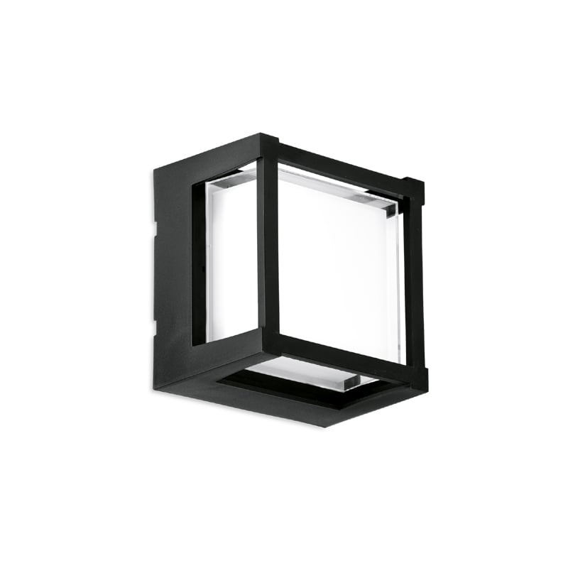 Enlite 10W CCT Switchable Cube LED Bulkhead Black | Downlights.co.uk